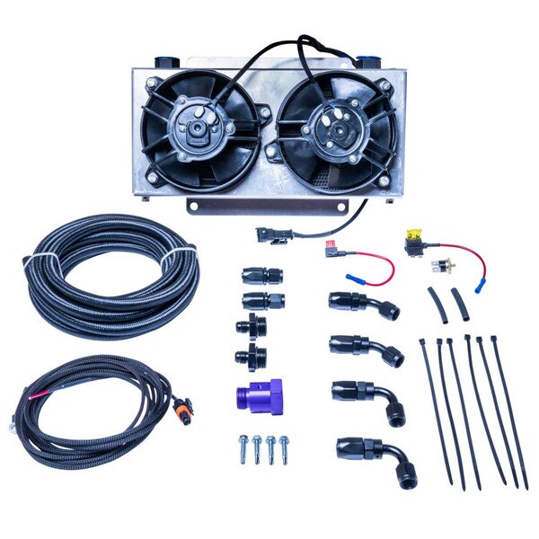 ATS Universal Transmission Cooler Kit, 19 Row w/ Dual Fan 3/8 Inch ...