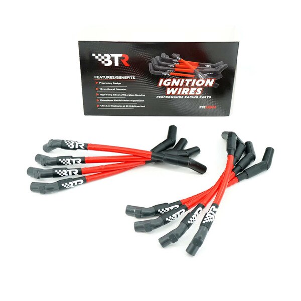 BTR SCOTT SPARK PLUG WIRES FOR TRUCK SMART COIL APPLICATIONS WHITE RED ...